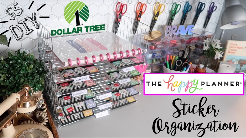 DOLLAR TREE COOLING RACK STICKER ORGANIZER!